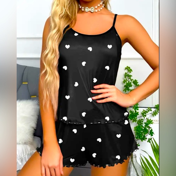 Intimates & Sleepwear | Nwt Heart Print Pj Cami And Shorts Set Various ...